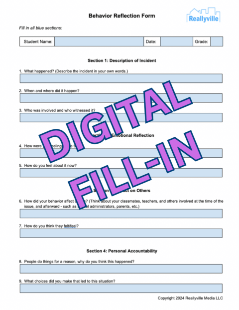 Behavior Reflection Forms - Reallyville